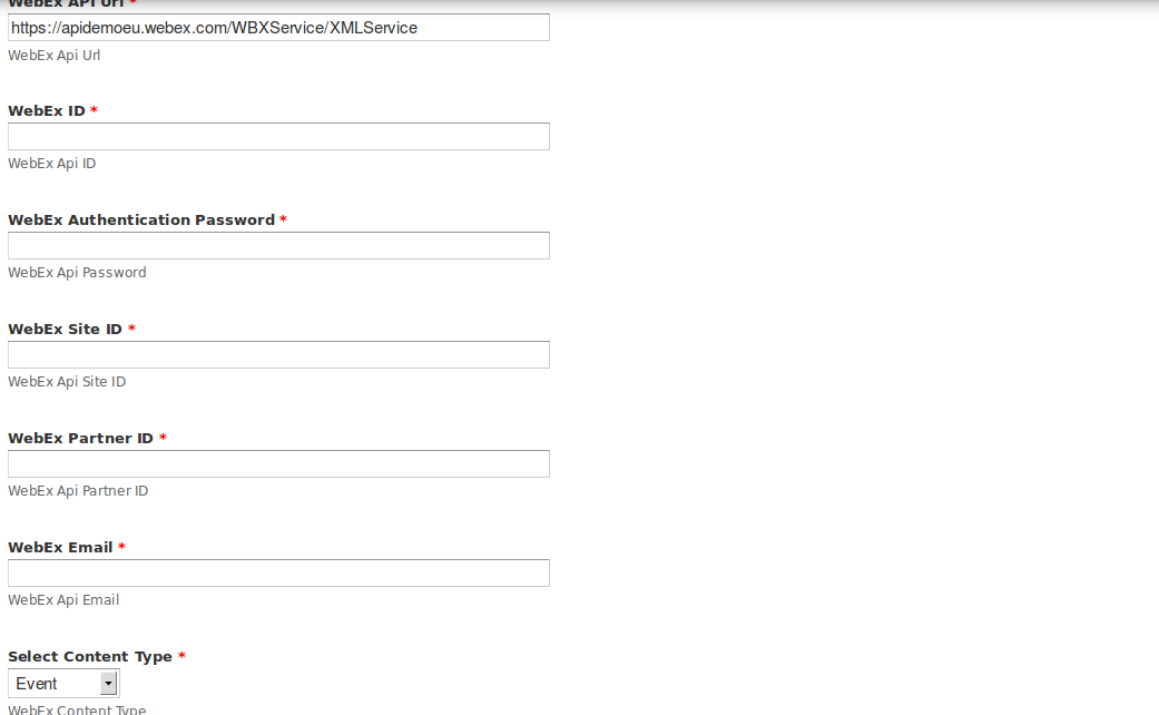 WebEx Recurring API | Drupal.org